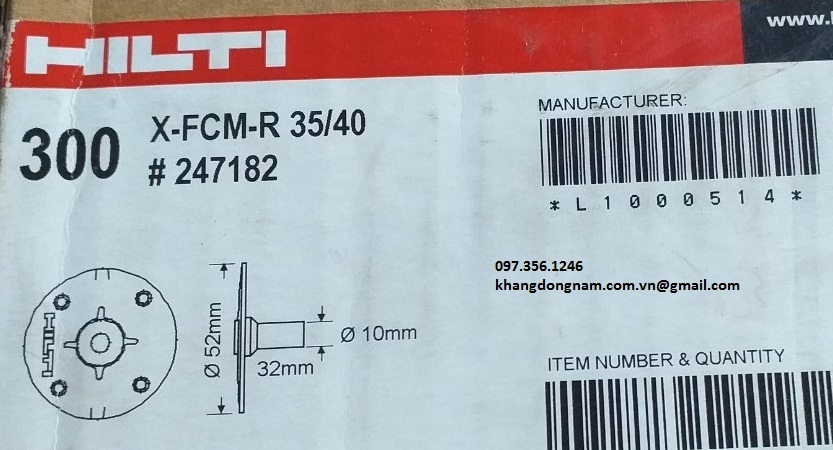 Đĩa Kẹp Tấm Grating HILTI X-FCM-R - Khang Đông Nam